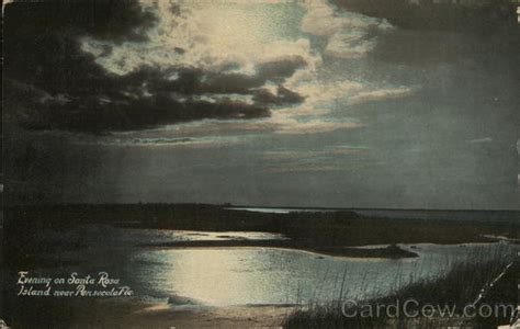 Evening On Santa Rosa Island Pensacola Fl Postcard