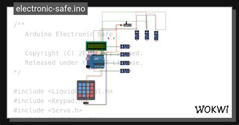 Electronic Safe Ino Copy 2 Wokwi ESP32 STM32 Arduino Simulator