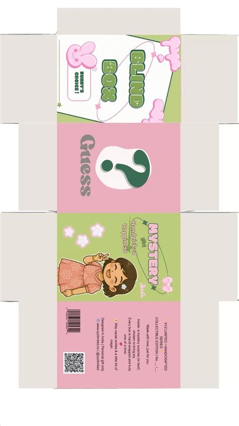 Diy Blind Box Template Editable Canva Template Mystery Blind Box