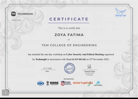 Zoya Fatima On Linkedin Cybersecurity Workshop Networking