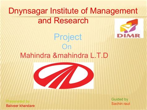 Ppt On Mahindra