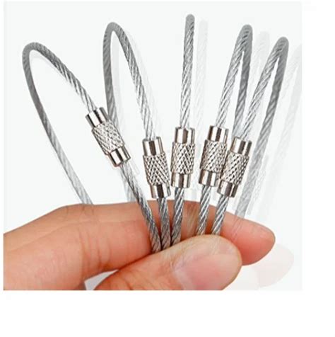 Stainless Steel Pattern Plain Cable Keyring For Key Holding Shape Round At Rs 20 In Bengaluru