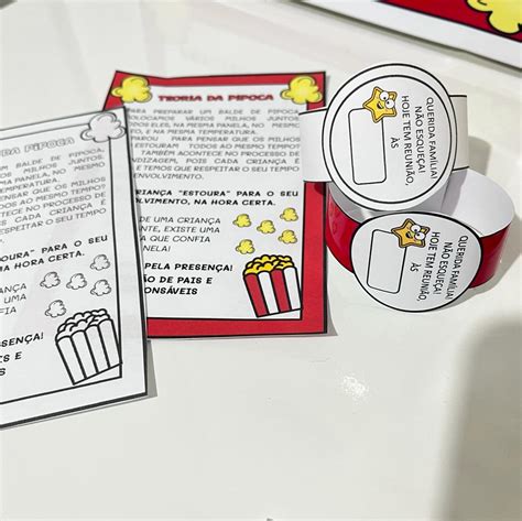 KIT REUNIÃO DE PAIS PIPOCA Loja de recursos pedagógicos Professora Michelle