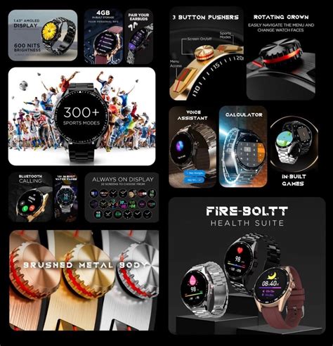 Fire Boltt Invincible Plus Smartwatch With Bluetooth Calling 1 43 Inch