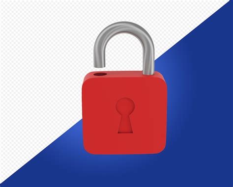 Ícone vermelho desbloqueado PSD Premium
