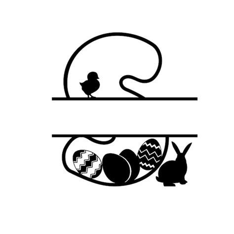 Premium Vector Easter Monogram Svg Easter Split Alphabet