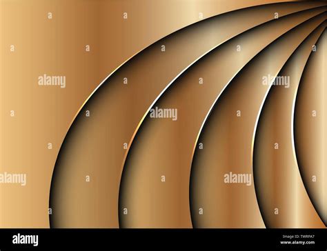 Abstract Gold Curve Overlap 3d Design Modern Futuristic Luxury Background Texture Vector