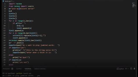 A Beginner Made A Python Jumbled Word Game Youtube