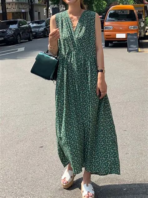 Kad N Bohemian Bask L Elbiseler Baggy Gev Ek Sundress Kolsuz Elbise