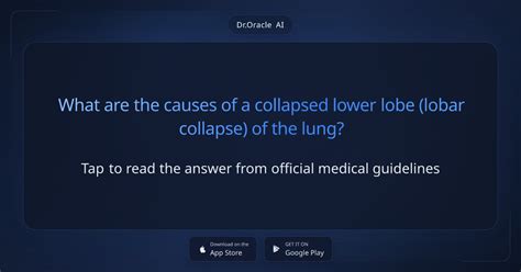 What Are The Causes Of A Collapsed Lower Lobe Lobar Collapse Of The Lung