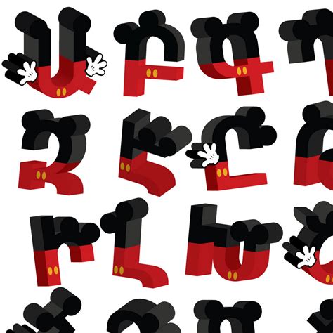 Free Printable Mickey Mouse Alphabet Letters Free Printable