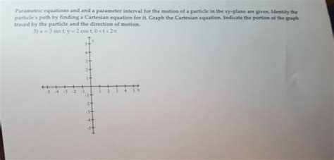 Solved Parametric Equations And And A Parameter Interval For Chegg