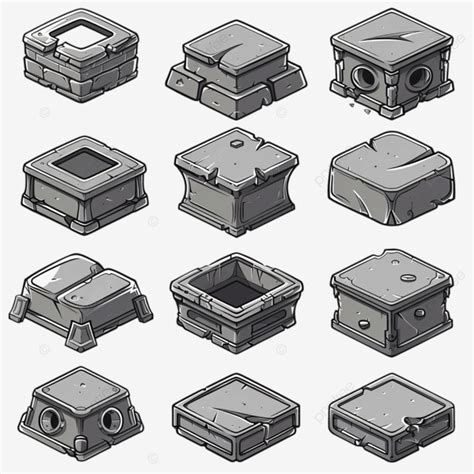 House Foundation Base Glyph Set House Foundation Base PNG