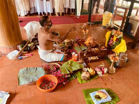 Dhanvantari Homa On Occasion Of Dhanvantari Jayanti Ahalia Ayurveda Medical College