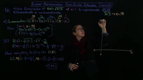 Linear Approximation Overunder Estimate Example Youtube