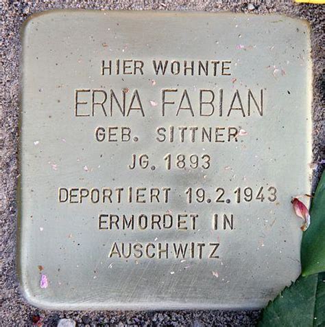 Erna Fabian Geb Sittner Stolpersteine In Berlin