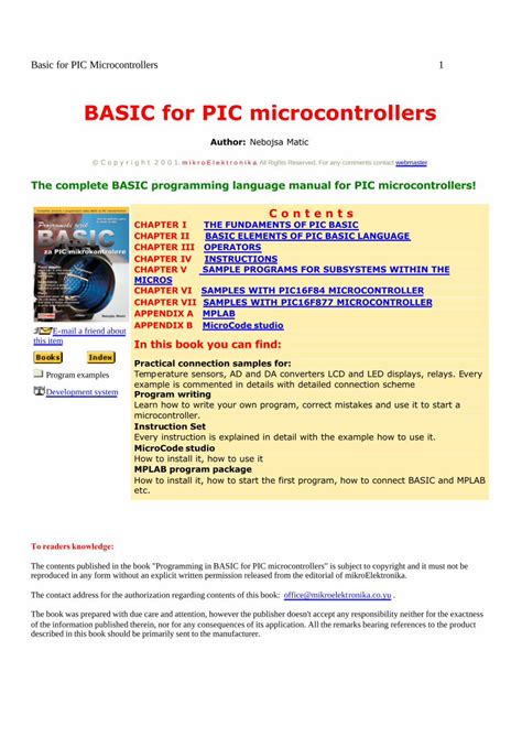 pdf basic for pic microcontrollers pdf dokumen tips