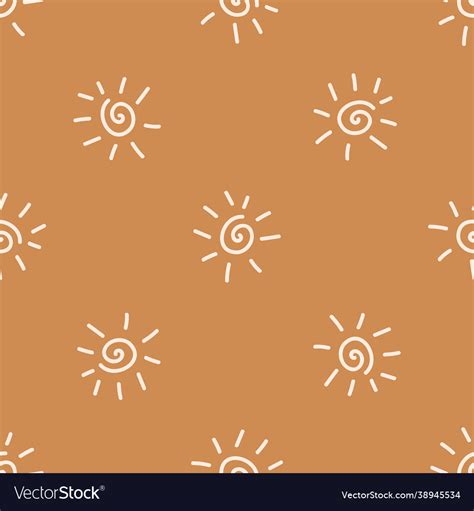 Seamless Background Sun Gender Neutral Pattern Vector Image