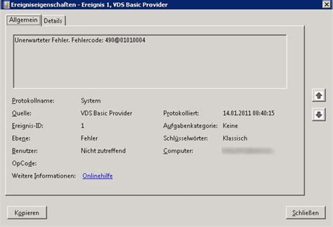 Vds Basic Provider Error Message 49001010004 In Windows Thomas Krenn