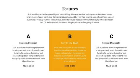 Title And Three Features Css Template By Nicepage
