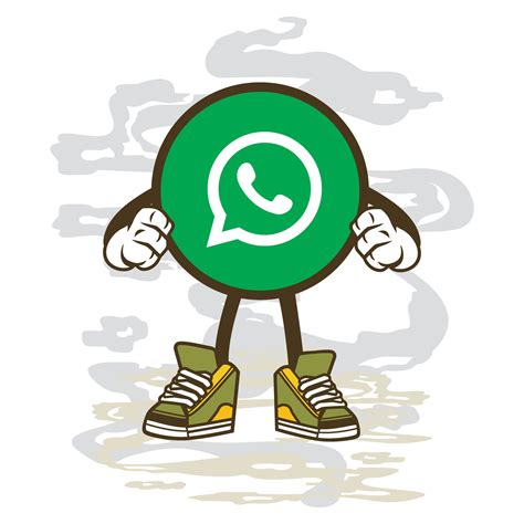 Social Media Icon Cute Character Cartoon Logo Whatsapp Vector