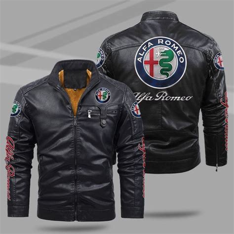 Alfa Romeo Fleece Leather Jacket Bbs • Leesilk Shop