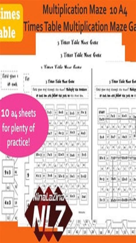 Multiplication Maze Games