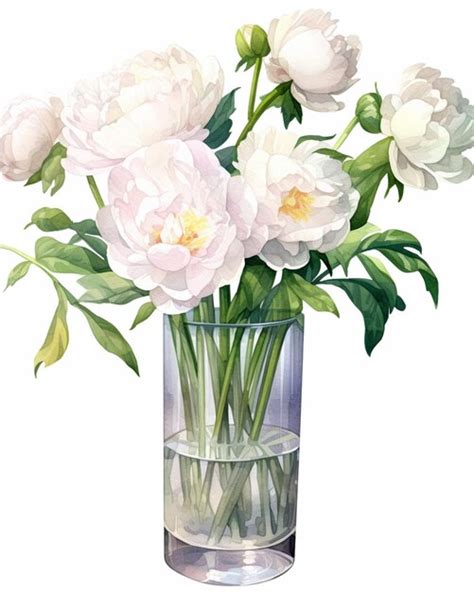 Premium AI Image There Is A Painting Of A Vase With Flowers In It Generative Ai