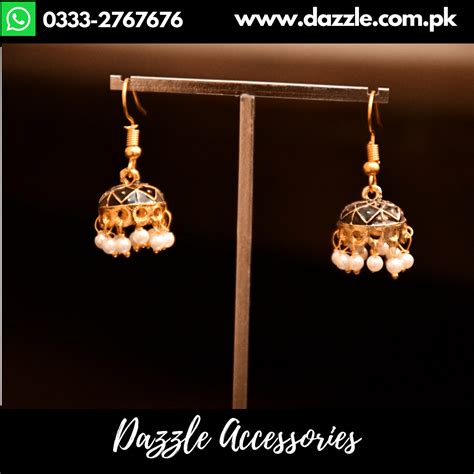 Yellow Meena Jhumka Earrings Dazzle Accessories