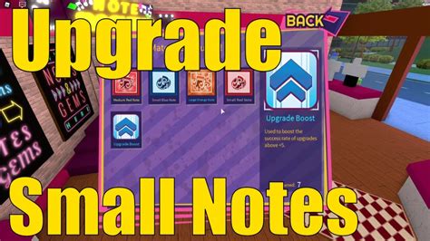 How To Gain Coins Using Small Notes In Robeats Upgrading Your Smalls