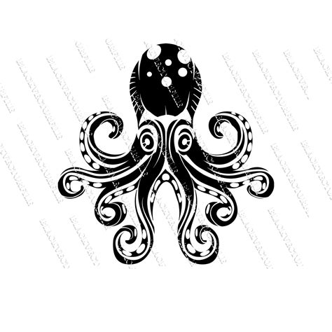 Octopus Svg Png And Jpeg Eps Dxf Files Instant Download Etsy