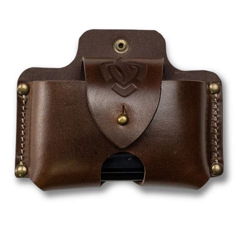 Pager Holder Precom P2 Handmade Leather Pager Holder Firebrigade