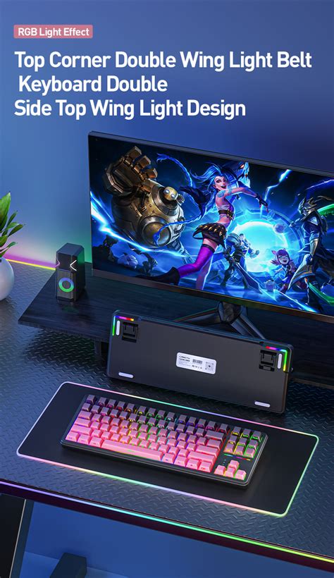 Langtu T88 Tri Mode Gradient Side Lettering Rgb Backlit Wirleess Silent