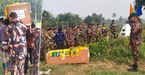বিএসএফের গুলিতে নিহত বিজিবি সদস্যের মরদেহ পরিবারের কাছে হস্তান্তর