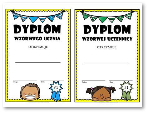 dyplomy i wkładki do książek na zakończenie roku szkolnego peanuts