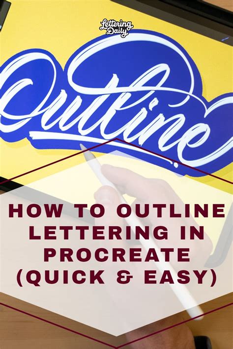 How To Outline Lettering In Procreate Quick And Easy