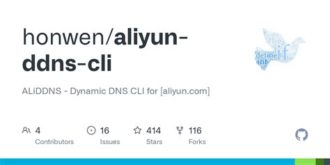 github honwen aliyun ddns cli aliddns dynamic dns cli for []