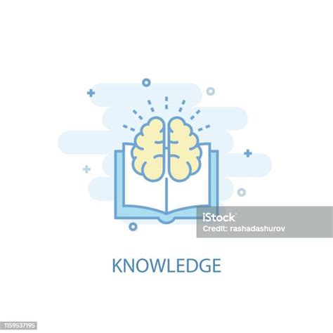 지식 라인 개념 간단한 선 아이콘 컬러 일러스트 지식 기호 평면 디자인입니다 Ui Ux에 사용할 수 있습니다 공유 개념에 대한 스톡 벡터 아트 및 기타 이미지 Istock