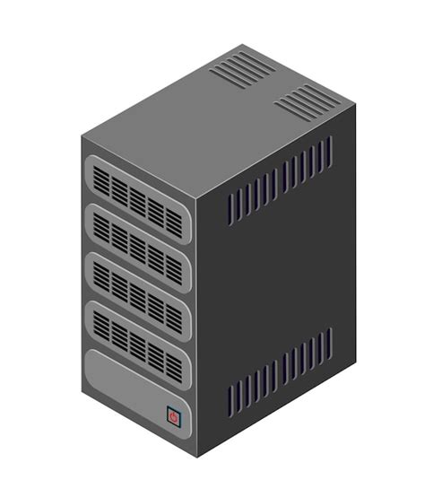 Premium Vector Single Server Network Technology Of Connection Data