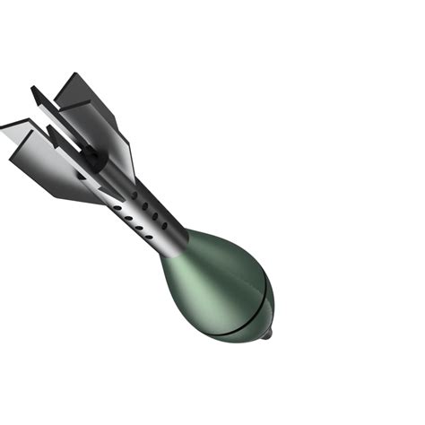 Mortar Rocket Explosive Isolated On Background 3d Rendering Illustration 37369913 Png