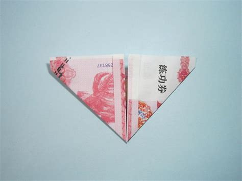 用钱折纸戒指 如何用人民币折纸爱心戒指详细图解