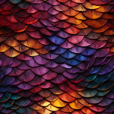 Premium Photo Dragon Scales Texture Seamless Pattern