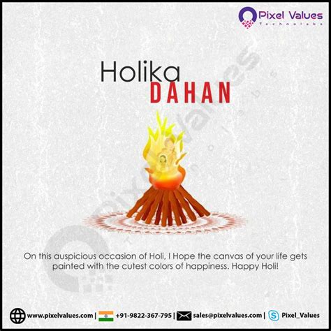 Pixel Values Technolabs On Linkedin Holikadahan Holi Festival Colours