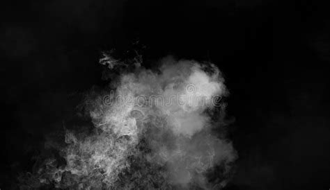 Abstract Misty Smoke A Isolated Black Background Stock Image Image Of