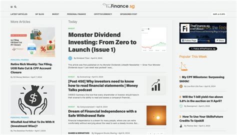 25 Best Personal Finance Blogs In Singapore 2024 Edition