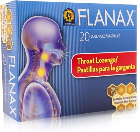 Flanax Cough Relief Throat Lozenges 20 Ea Pack Of 3