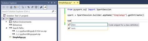 Intellisense Stops After Adding PySpark To The Search Paths Issue