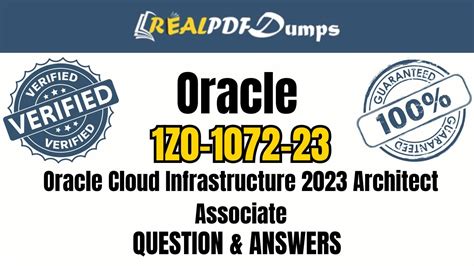 1z0 1072 23 Exam Dumps Oracle Cloud Infrastructure 2023 Architect