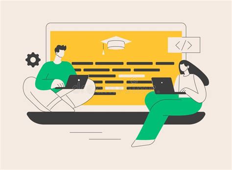 Coding Workshop Abstract Concept Vector Illustration Stock Vector