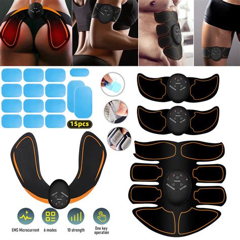 Ems Abs Stimulator Muscle Abdominal Toner Trainer Belt Fitness Workout